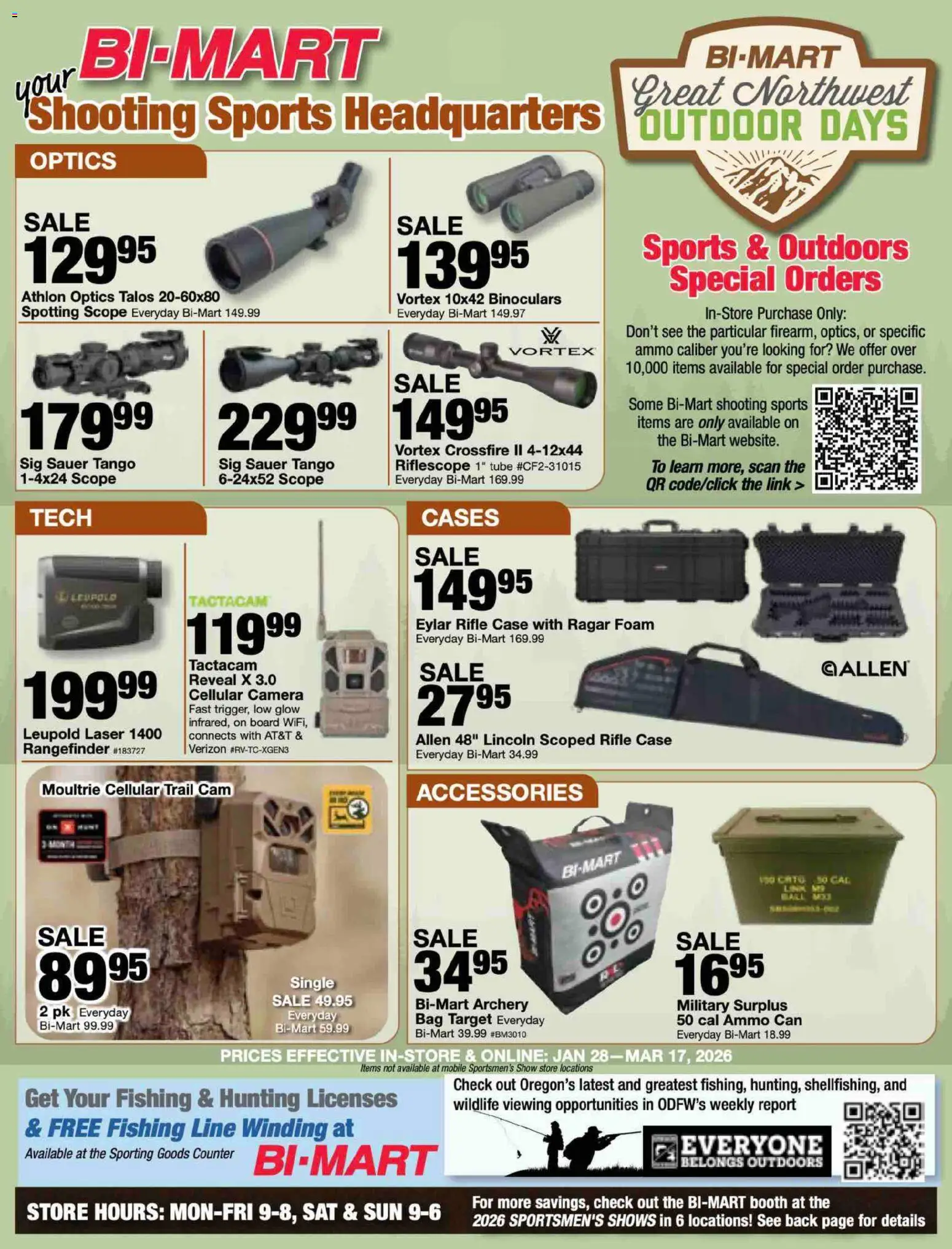 Bi-Mart Great Nortwest Outdoor Days from 01/28/2026 >> Flyer