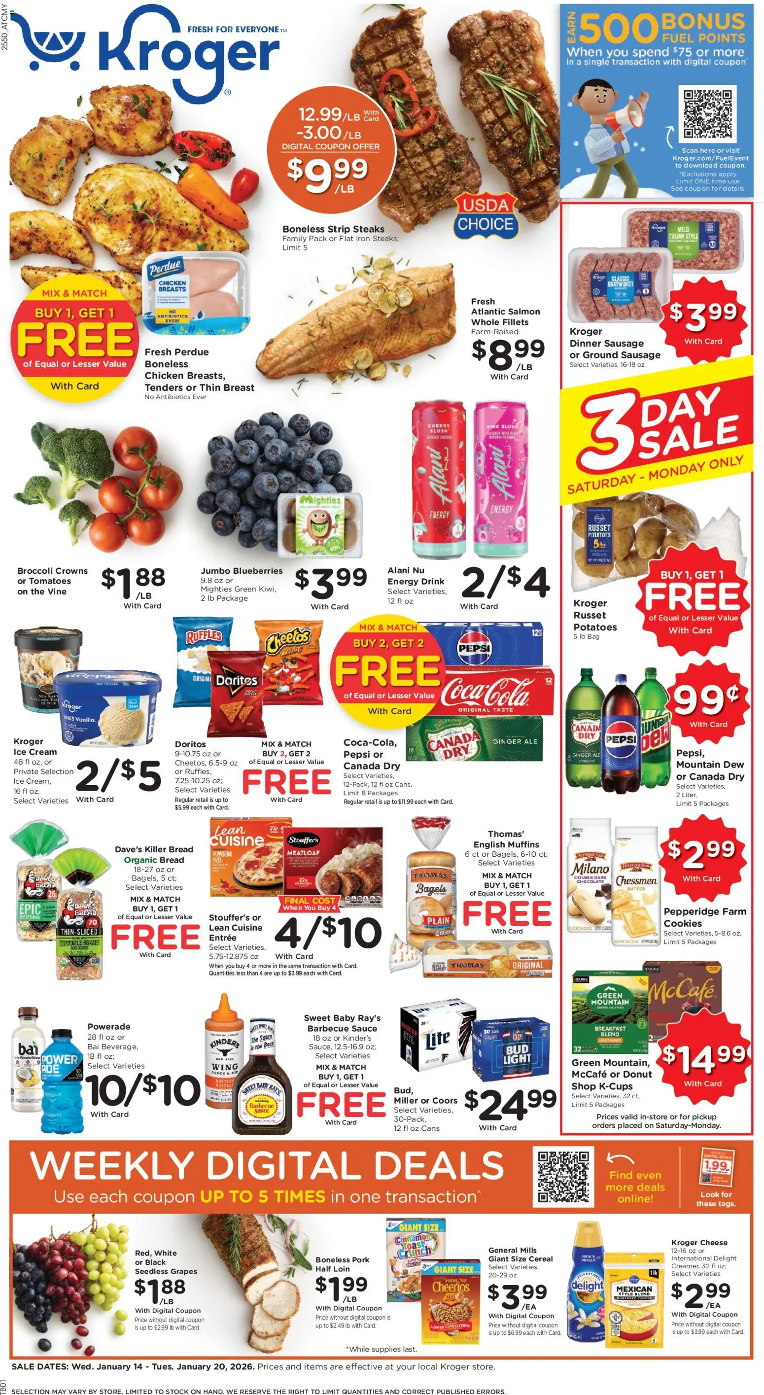 KROGER Weekly ad from 01/14/2026 >> Ad for next week
