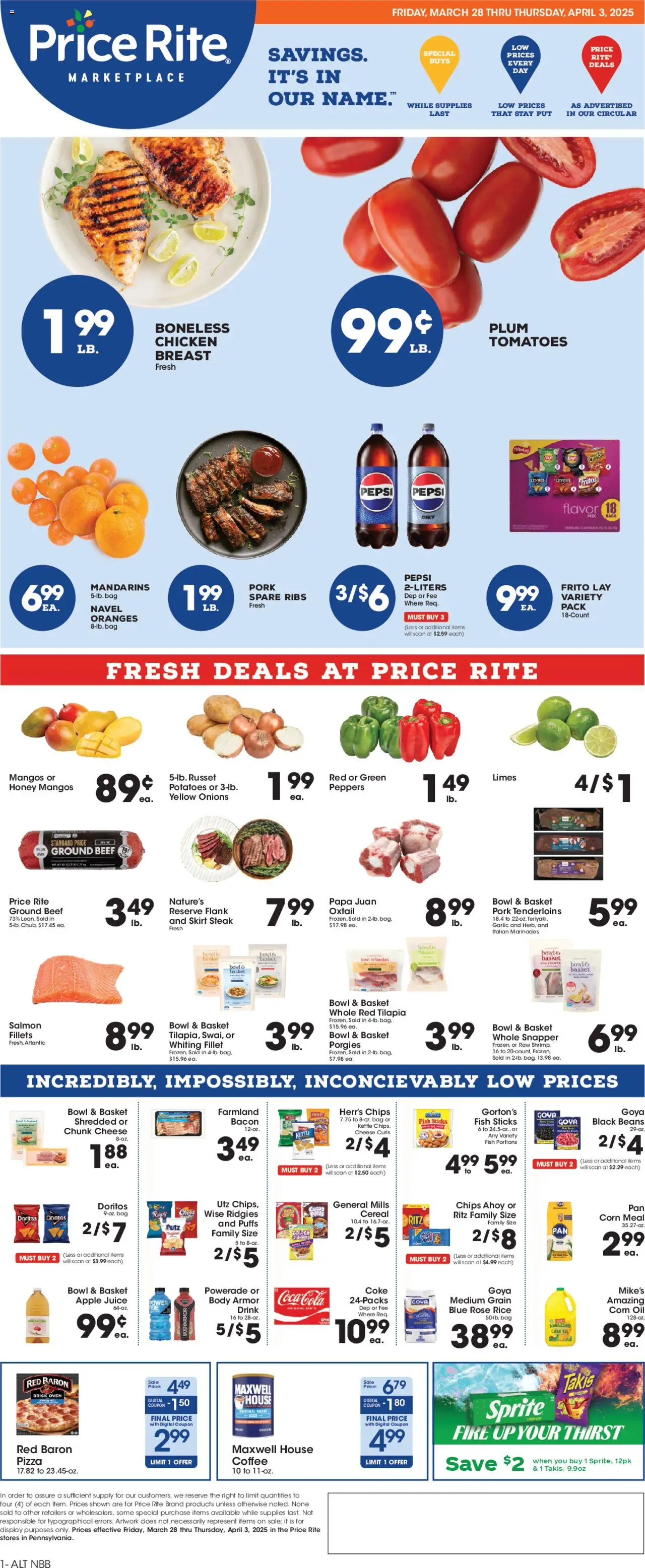 Price Rite Flyer available from 03/28/2025 >> weekly ads
