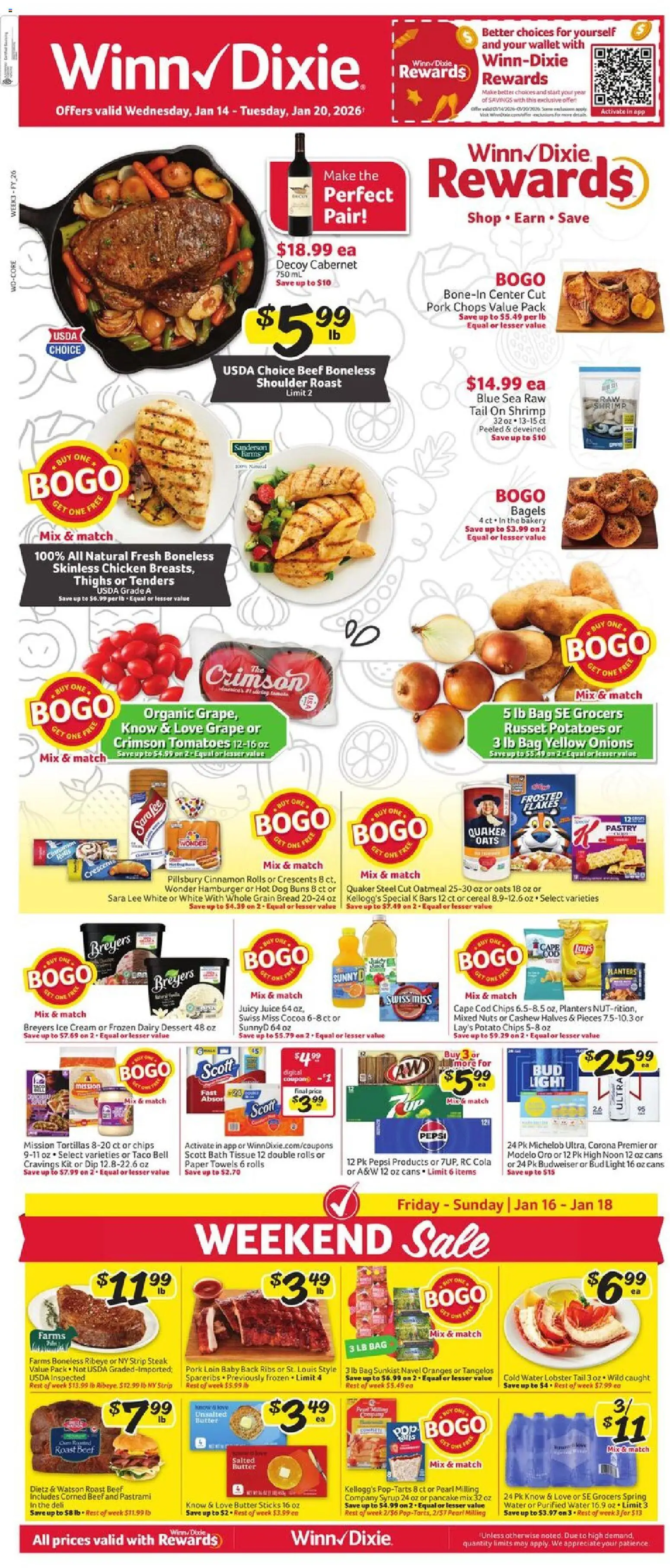 Winn Dixie Weekly Ad from 01/14/2026 >> Flyer