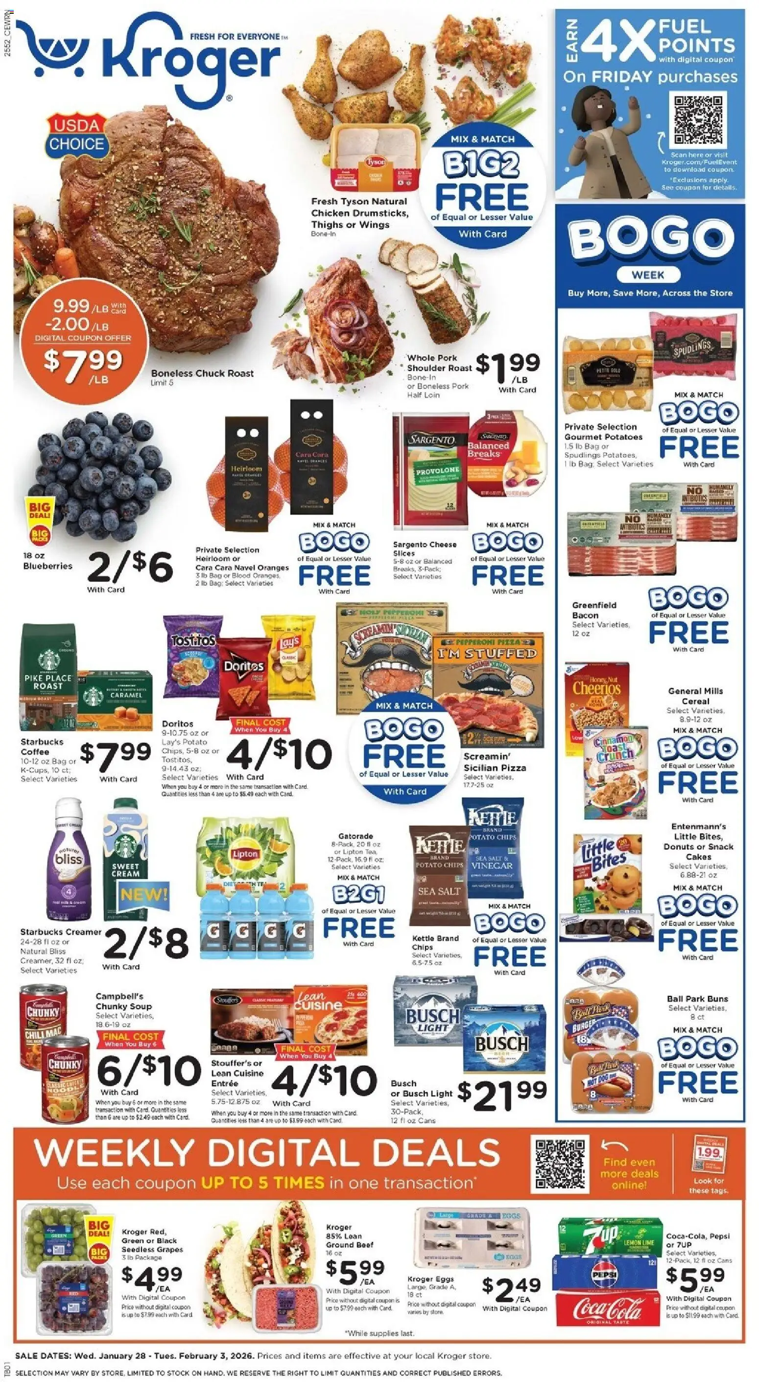 KROGER Weekly ad from 01/28/2026 >> Ad for next week